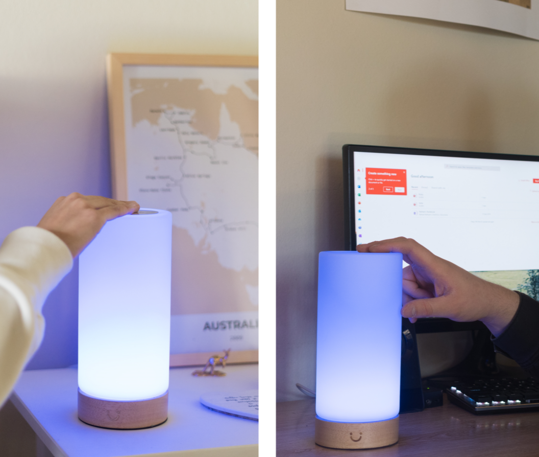 Modern Cylinder Friendship Lamp - Long Distance Touch Lamp – LuvLink ...